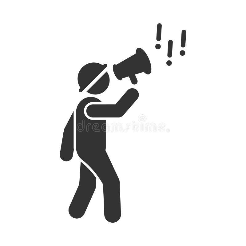 Warning announcement icon stock vector. Illustration of icon - 260610129