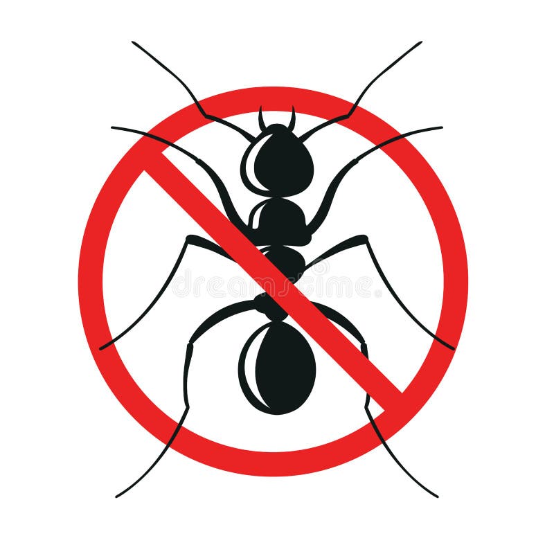 Warning Ant Sign Vector Illustration Stock Vector - Illustration of ...