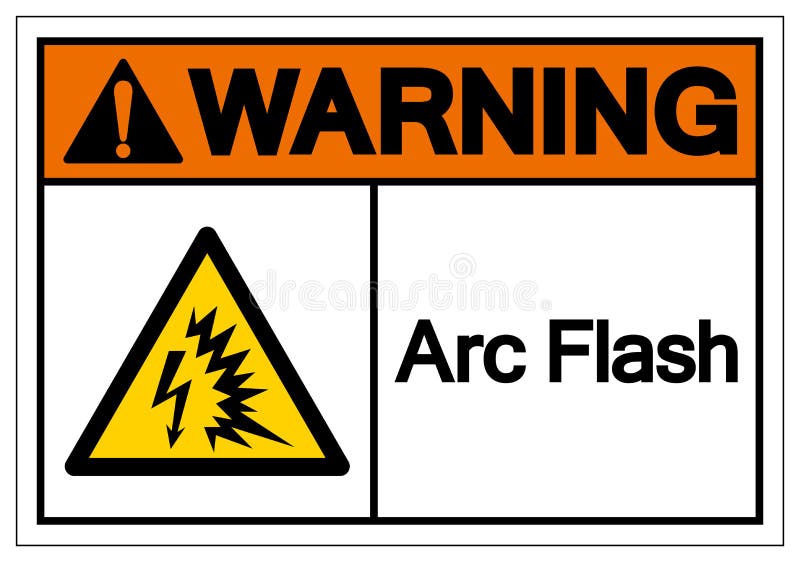 Warning Arc Flash Symbol Sign, Vector Illustration, Isolate on White ...