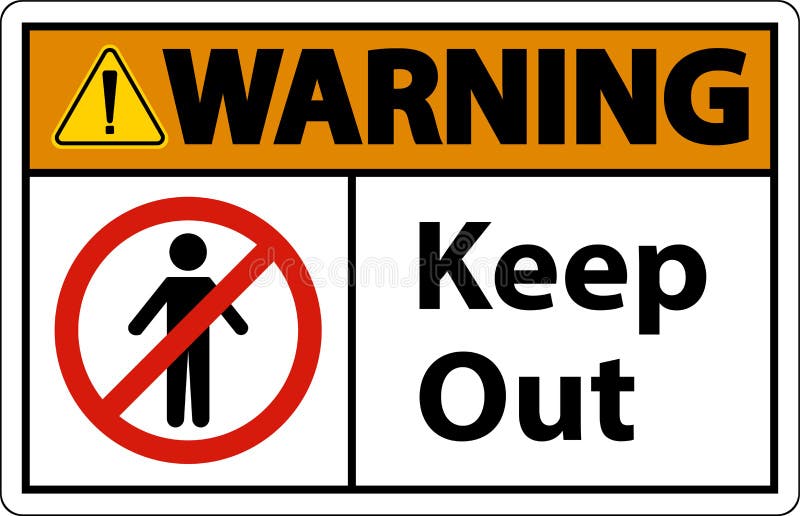Warning Area Keep Out Sign on White Background Stock Vector ...