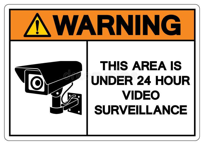 Warning 24 Hour Video Surveillance Security Guard on Premise No ...