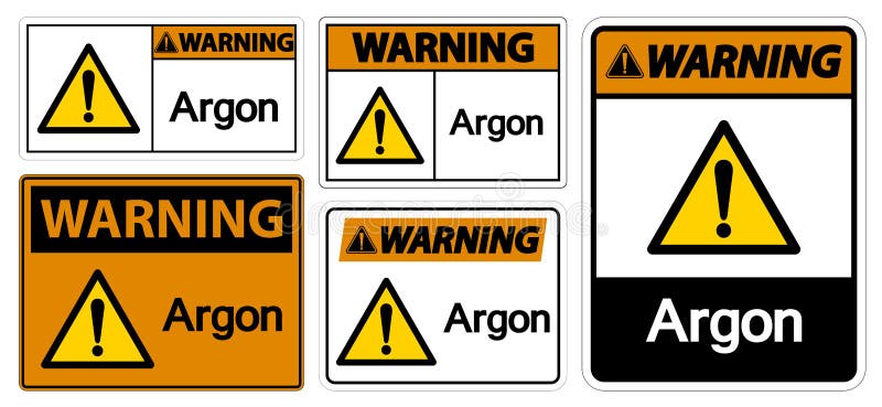 Warning Argon GHS Sign on White Background Stock Vector - Illustration ...