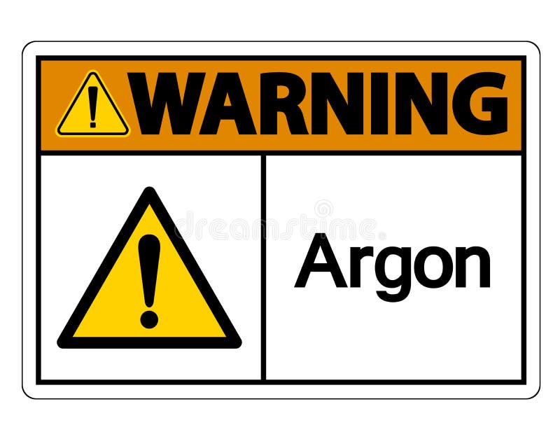 Warning Argon Symbol Sign Isolate on White Background,Vector ...