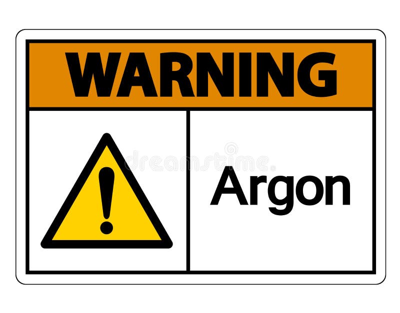 Warning Argon Symbol Sign Isolate on White Background,Vector ...