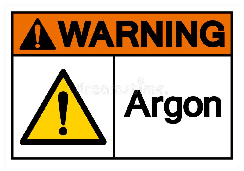 Warning Argon Symbol Sign ,Vector Illustration, Isolate On White ...