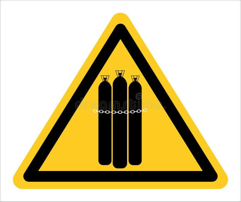 Warning Argon Tank is Heavy, it Should Be Chained Sign Stock Vector ...