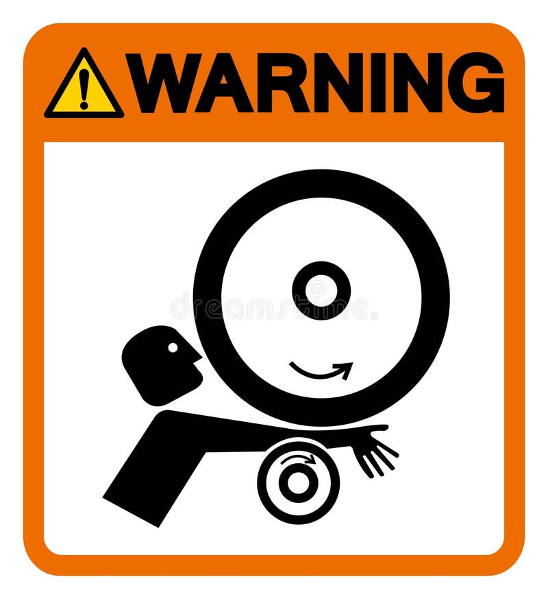Warning Arm in Rollers Symbol Sign, Vector Illustration, Isolate on ...