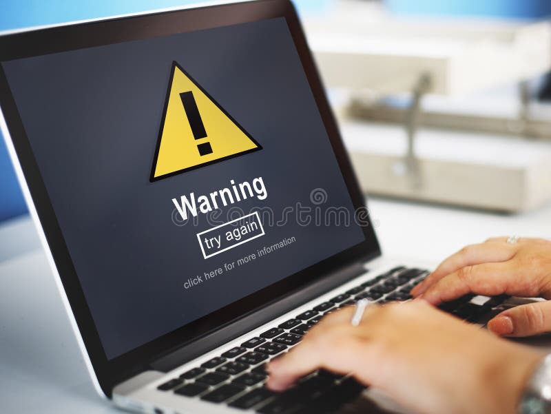 Warning Attention Alert Notification Security Sign Concept Stock Image ...