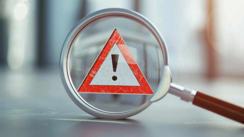 The Warning Attention Sign.AI Generated Image Stock Image - Image of ...