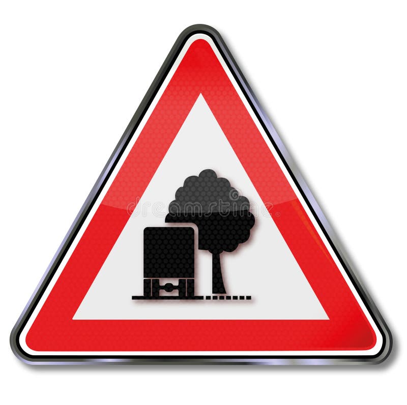 Warning Car Collision on the Road Stock Vector - Illustration of sign ...