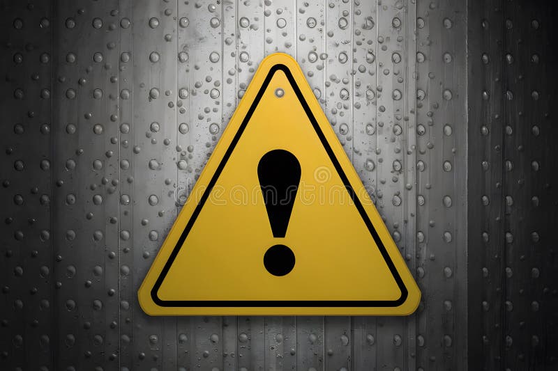 Warning Background with Metal Texture, Black Yellow Caution Sign Vector ...