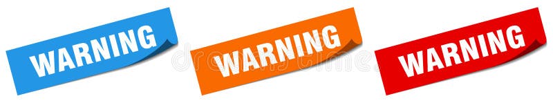 Warning Banner. Warning Speech Bubble Label Set. Stock Vector ...