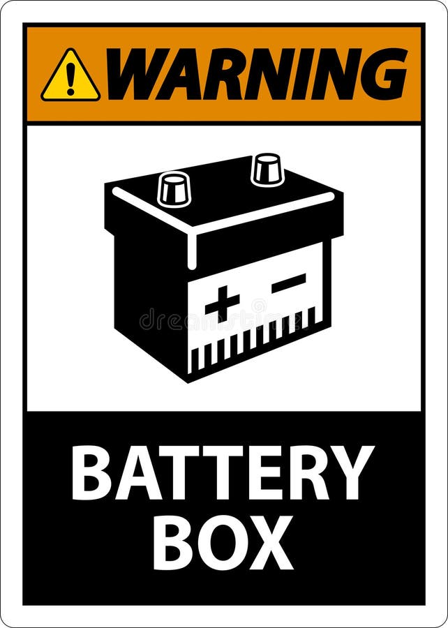 Warning Battery Acid Symbol Sign, Vector Illustration, Isolated on ...