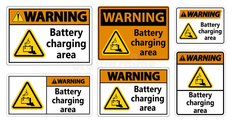 Warning Battery Charging in Progress Symbol Sign, Vector Illustration ...
