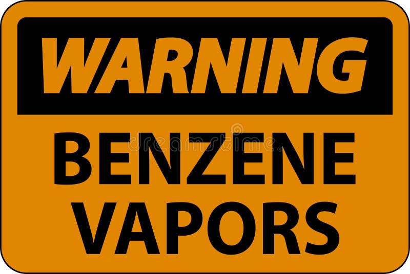 Warning Benzene Symbol Sign on White Background Stock Vector ...