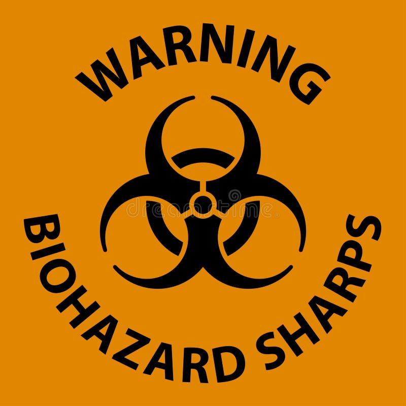 Warning Sharps Disposal Symbol Sign, Vector Illustration, Isolated on ...