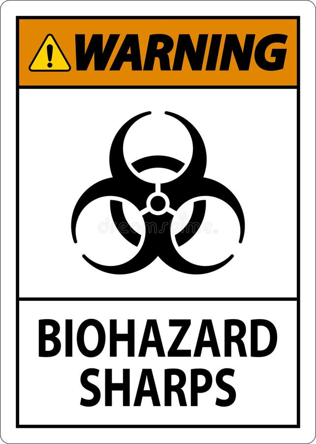 Warning Sharps Disposal Symbol Sign, Vector Illustration, Isolated on ...