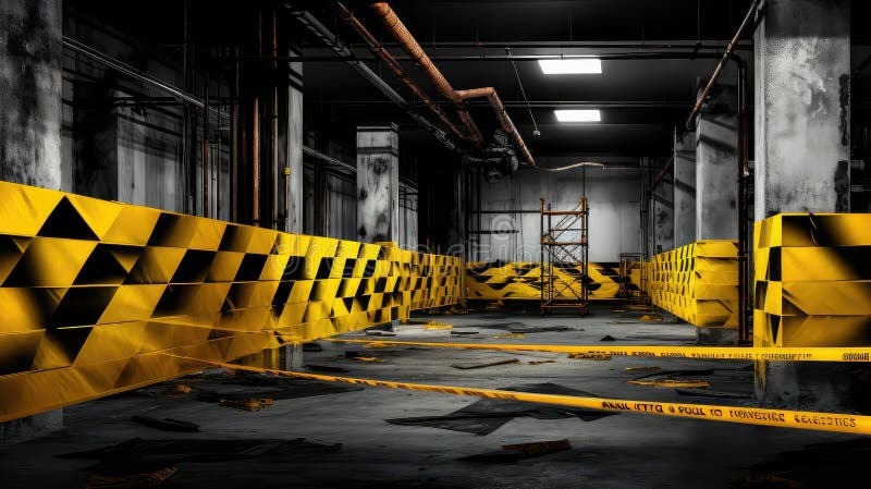 Warning Black and Yellow Template Stock Illustration - Illustration of ...