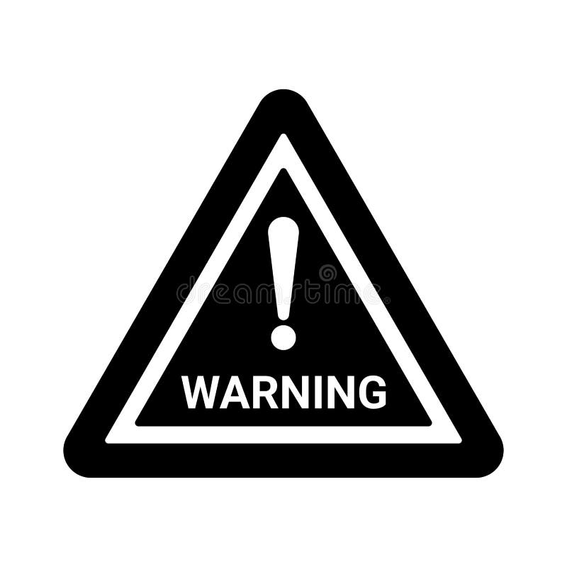 Warning, Board, Sign Icon. Black Vector Graphics Stock Illustration ...