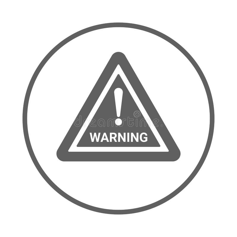 Warning, Board, Sign Icon. Gray Vector Graphics Stock Illustration ...