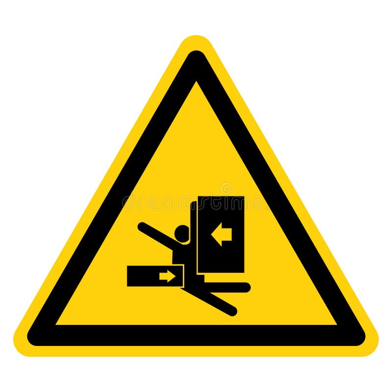 Danger Body Crush Force from Two Sides Symbol Sign, Vector Illustration ...