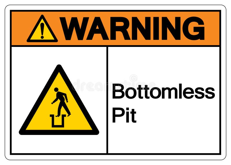 Beware Bottomless Pit Symbol Sign,Vector Illustration, Isolate on White ...