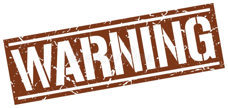 Warning Square Grunge Stamp Stock Vector - Illustration of background ...