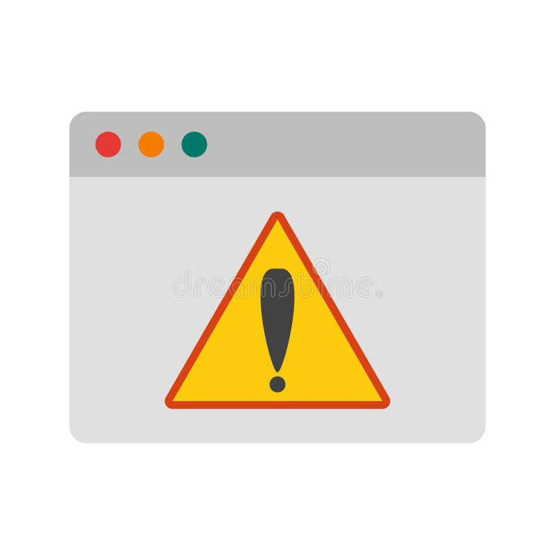 Warning on Browser stock illustration. Illustration of system - 82120518