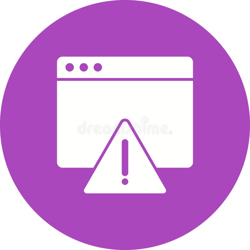 Warning on Browser stock vector. Illustration of internet - 81672120