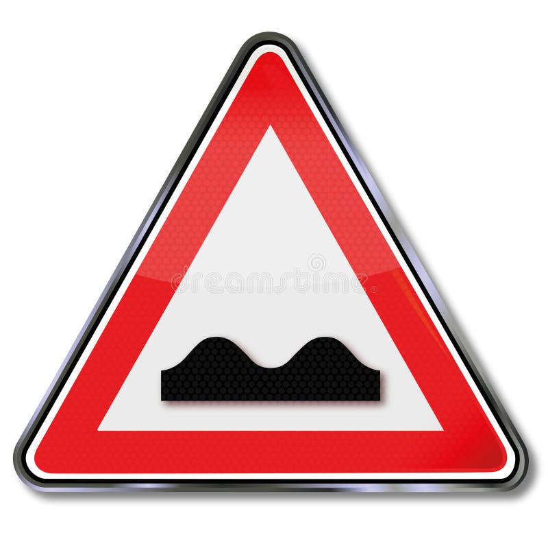 Road Humps Ahead Symbol Sign, Vector Illustration, Isolated on White ...