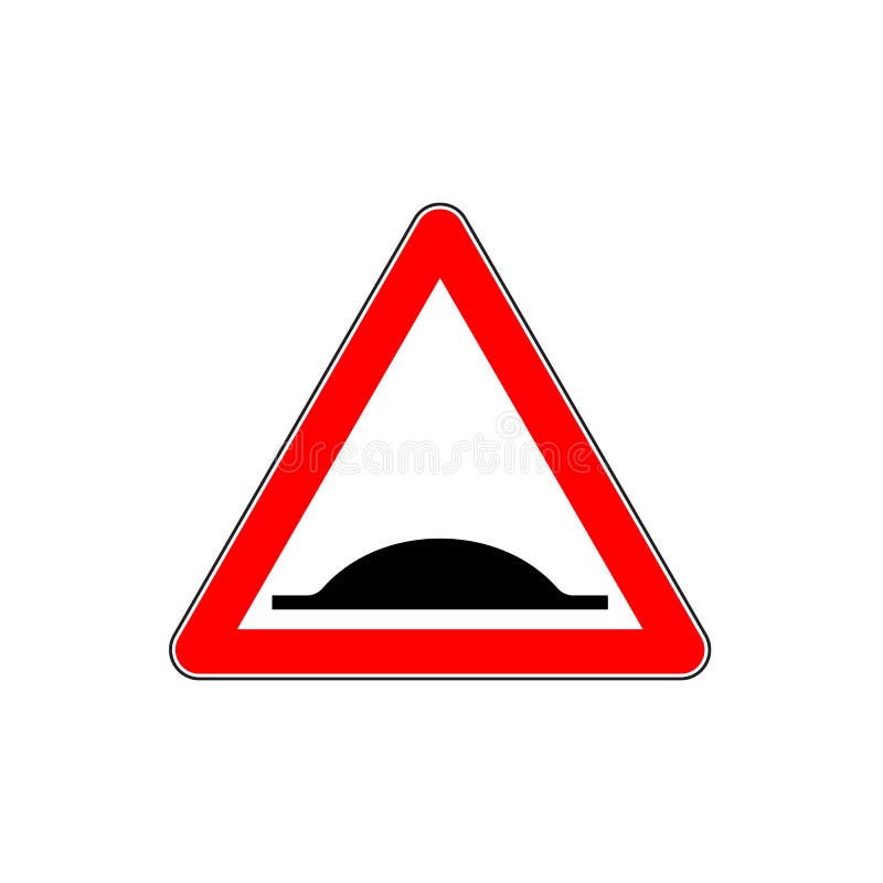 Warning Bumps Road Sign. Vector Stock Vector - Illustration of alert ...
