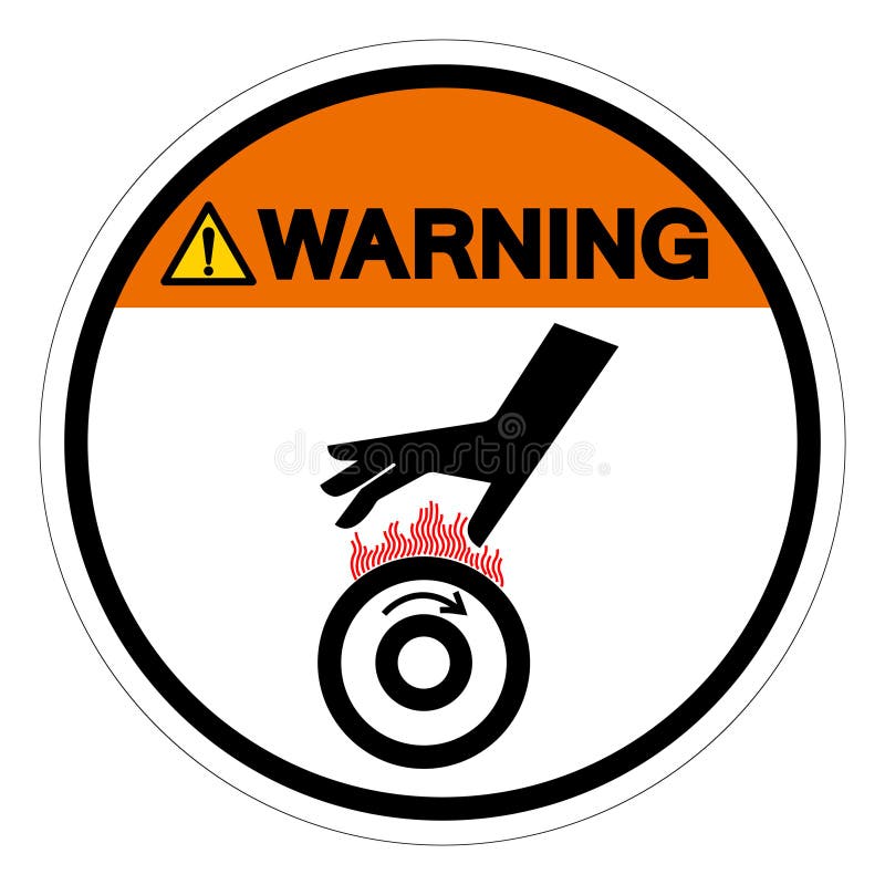 Warning Burn Hazard Hot Rollers Symbol Sign, Vector Illustration ...