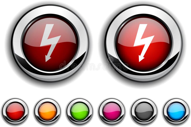 Flash button. stock vector. Illustration of collection - 10413378
