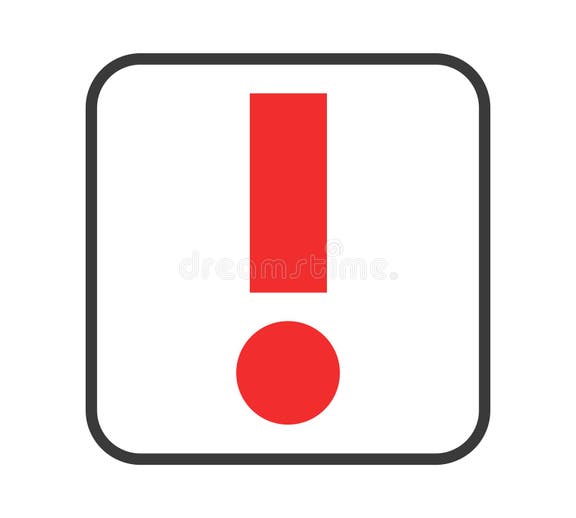 Warning Button Icon for Web Stock Illustration - Illustration of error ...