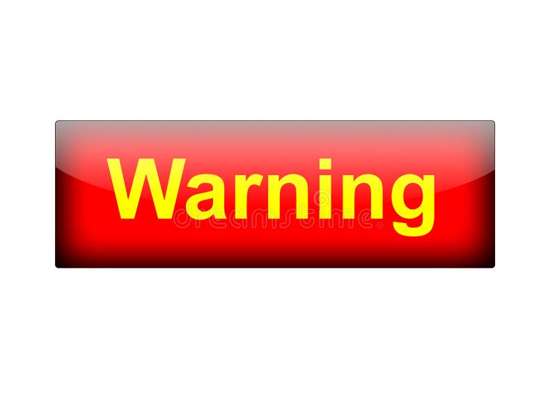 Warning button stock illustration. Illustration of computer - 35139966