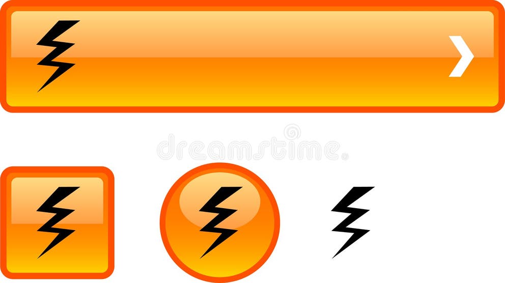 Warning button set. stock vector. Illustration of industrial - 13086043