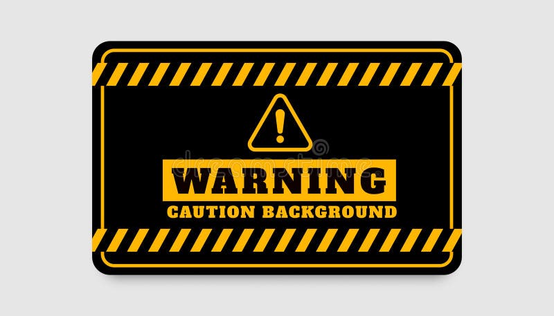 Warning Caution Alert Background with Yellow Stripe Design Stock Vector ...