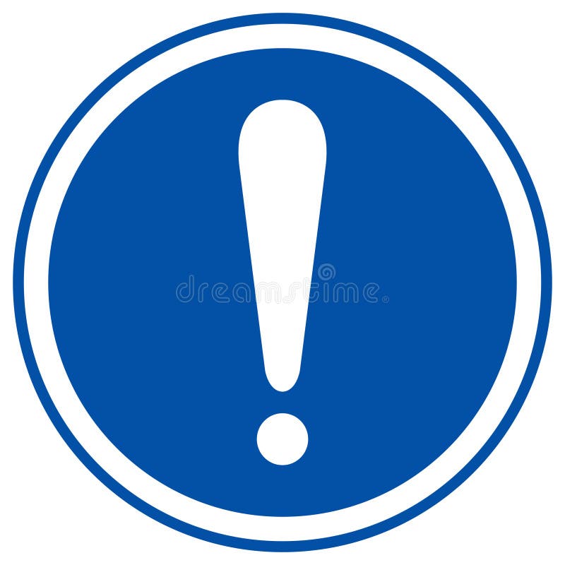 Warning or Caution Blue Symbol Sign,Vector Illustration, Isolate on ...