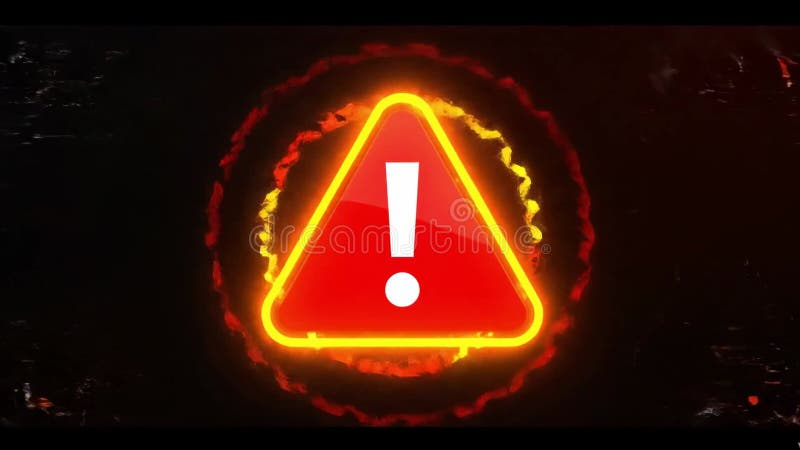Warning Caution Board, Animated Danger Warning Sign. a Red Exclamation ...