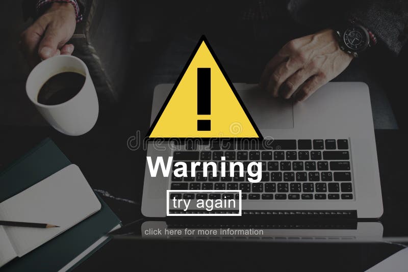 Caution Danger Sign. Hazard Warning Signs on Glass Window in Laboratory ...