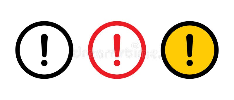Warning, Caution Sign Icon on Circle Background. Danger Hazard Symbol ...