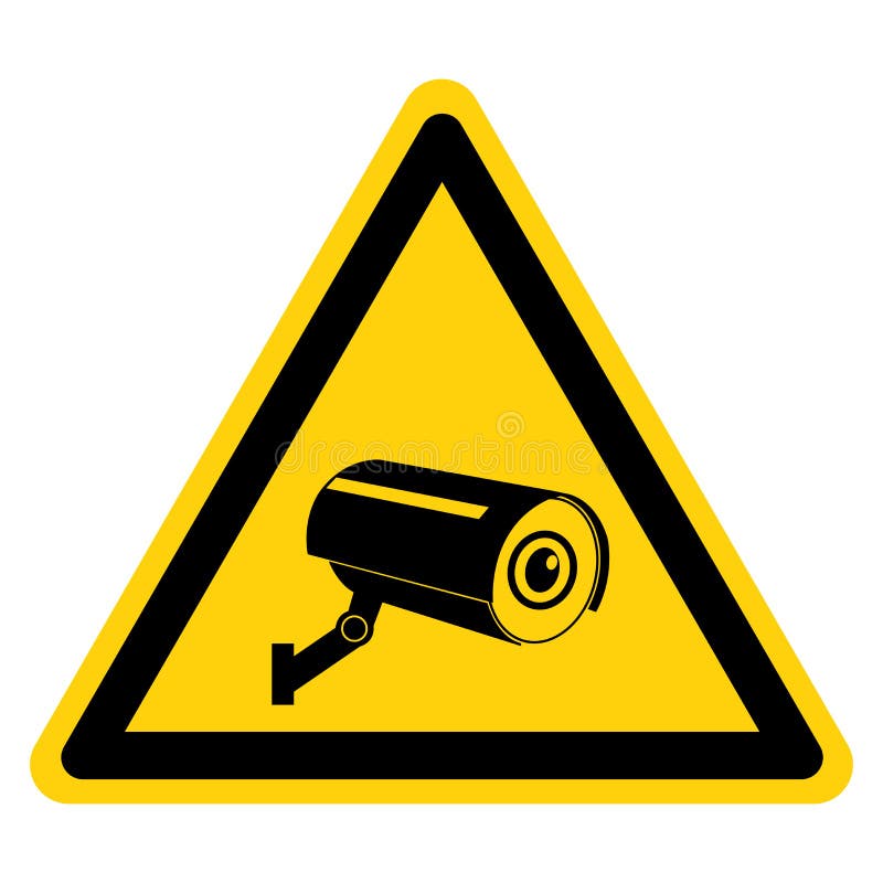 Warning CCTV Symbol Sign, Vector Illustration, Isolate on White ...