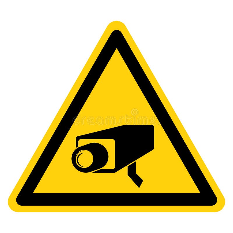 Warning CCTV Symbol Sign, Vector Illustration, Isolate on White ...