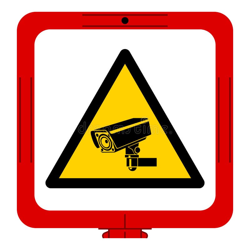 Warning CCTV Symbol Sign, Vector Illustration, Isolate on White ...