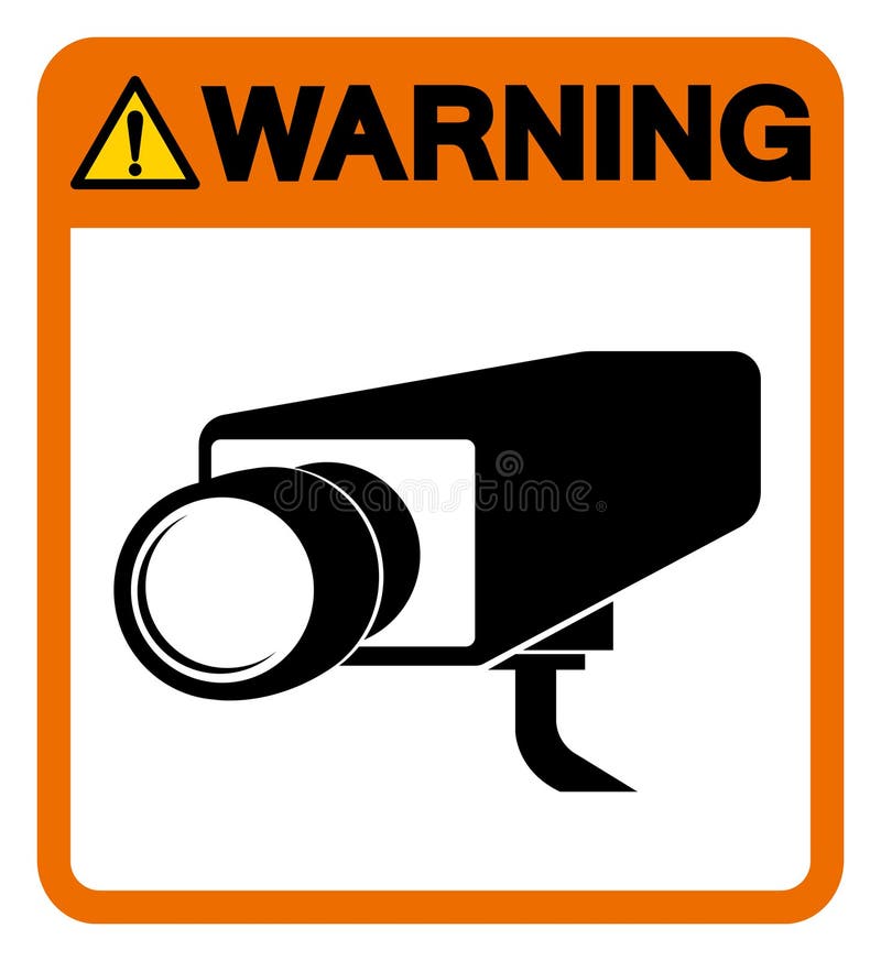Warning CCTV Symbol Sign, Vector Illustration, Isolate on White ...