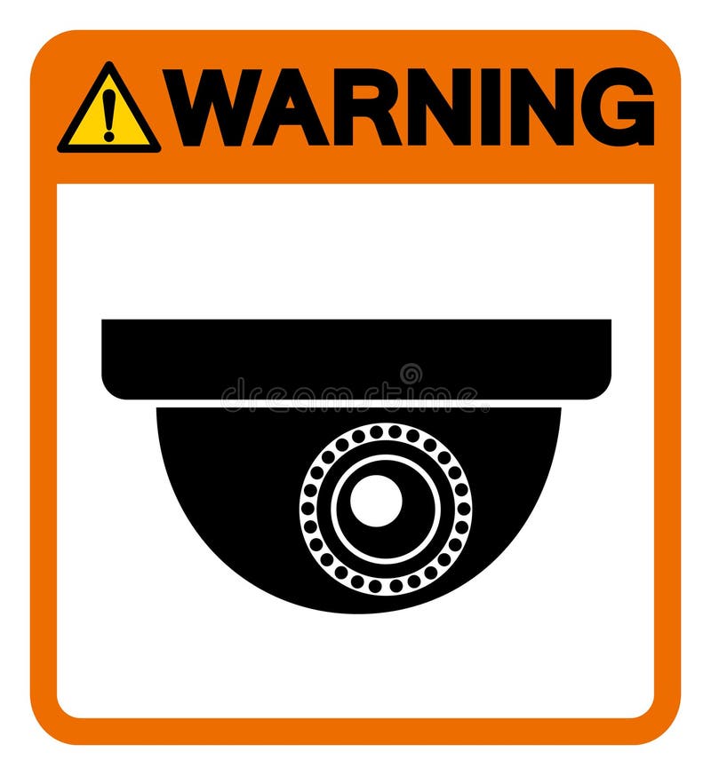 Warning CCTV Symbol Sign, Vector Illustration, Isolate on White ...