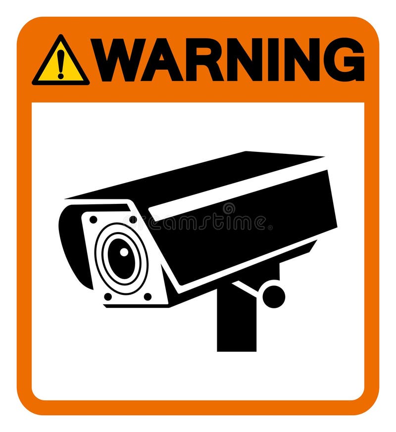Warning CCTV Symbol Sign, Vector Illustration, Isolate on White ...