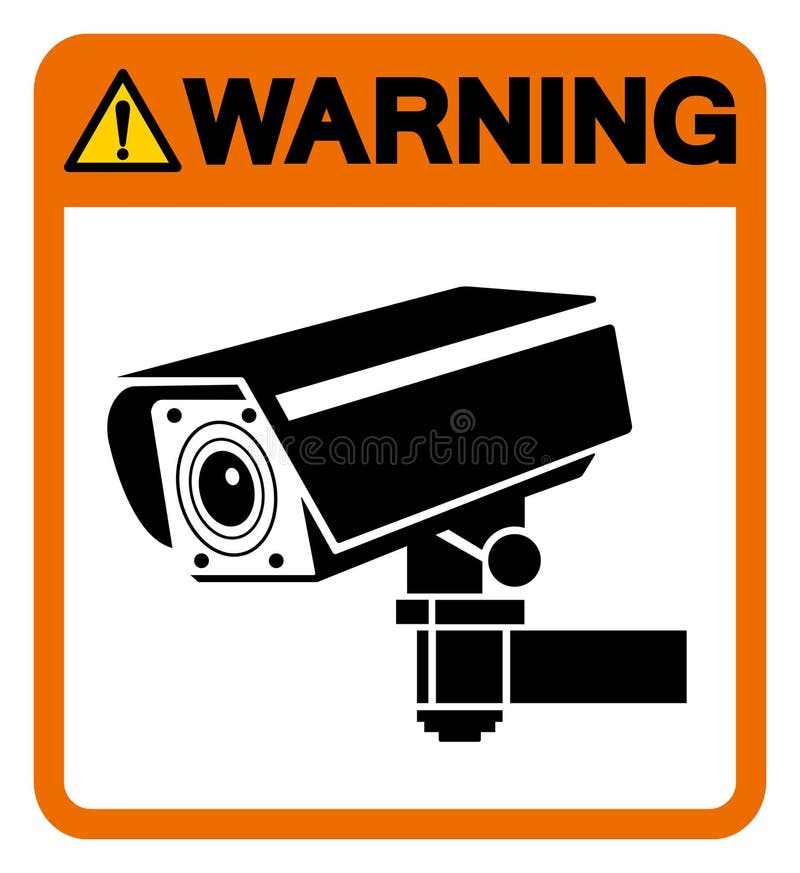 Warning CCTV Symbol Sign, Vector Illustration, Isolate on White ...