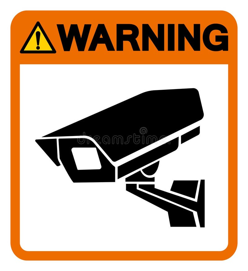 Warning CCTV Symbol Sign, Vector Illustration, Isolate on White ...