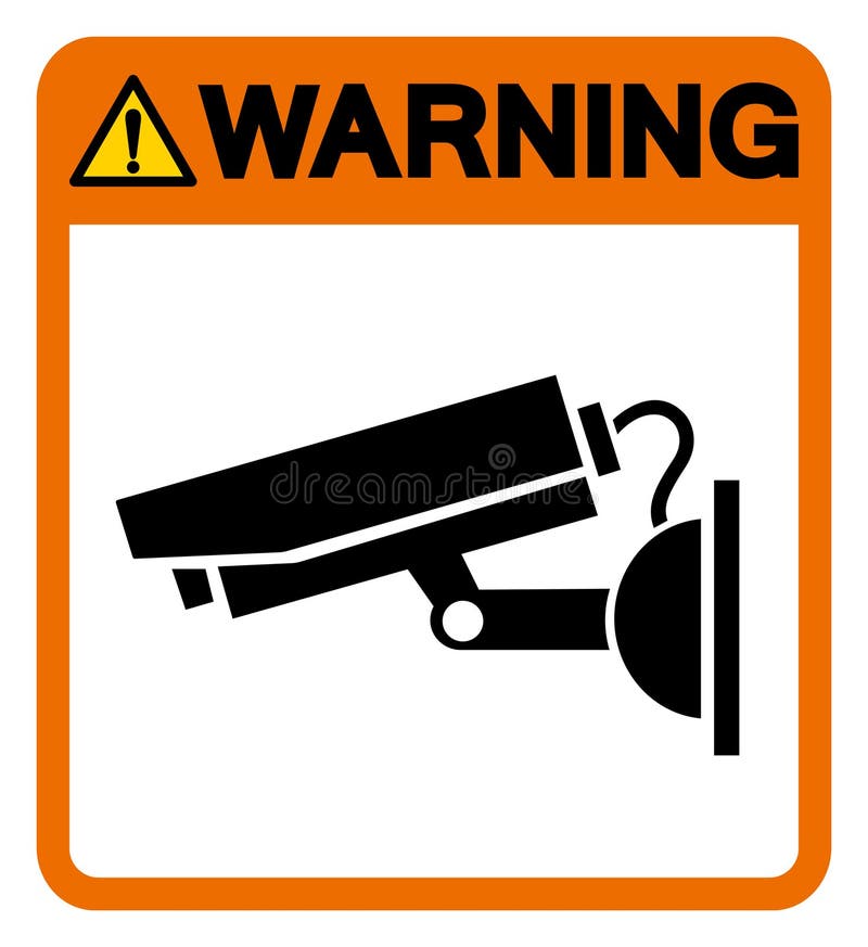 Warning CCTV Symbol Sign, Vector Illustration, Isolate on White ...